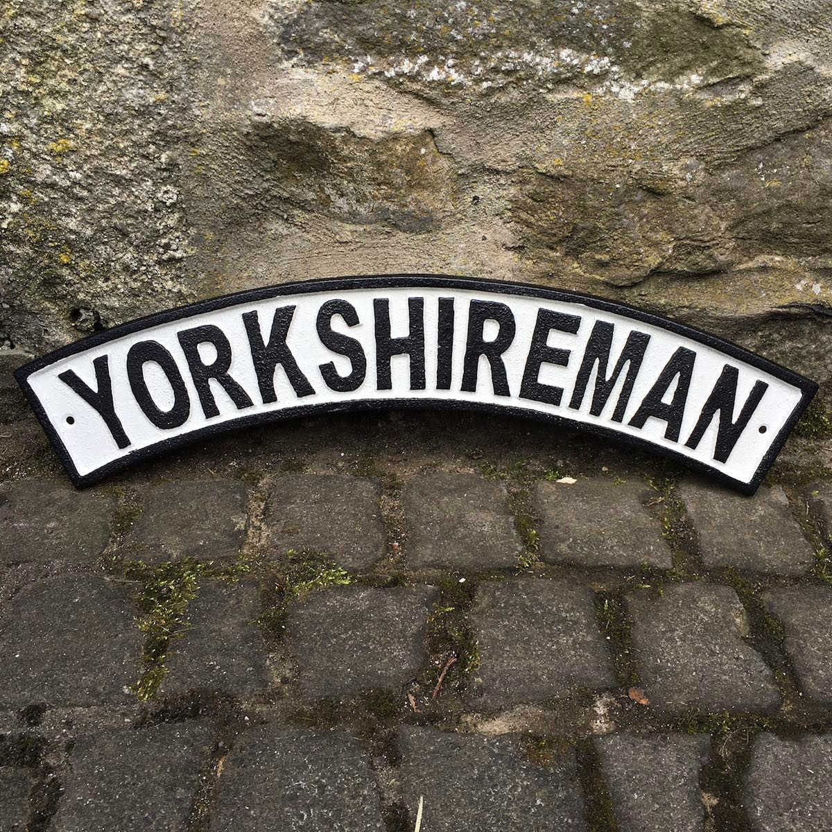 Buy the Yorkshireman Cast Iron Railway Sign – Bluebell Gifts